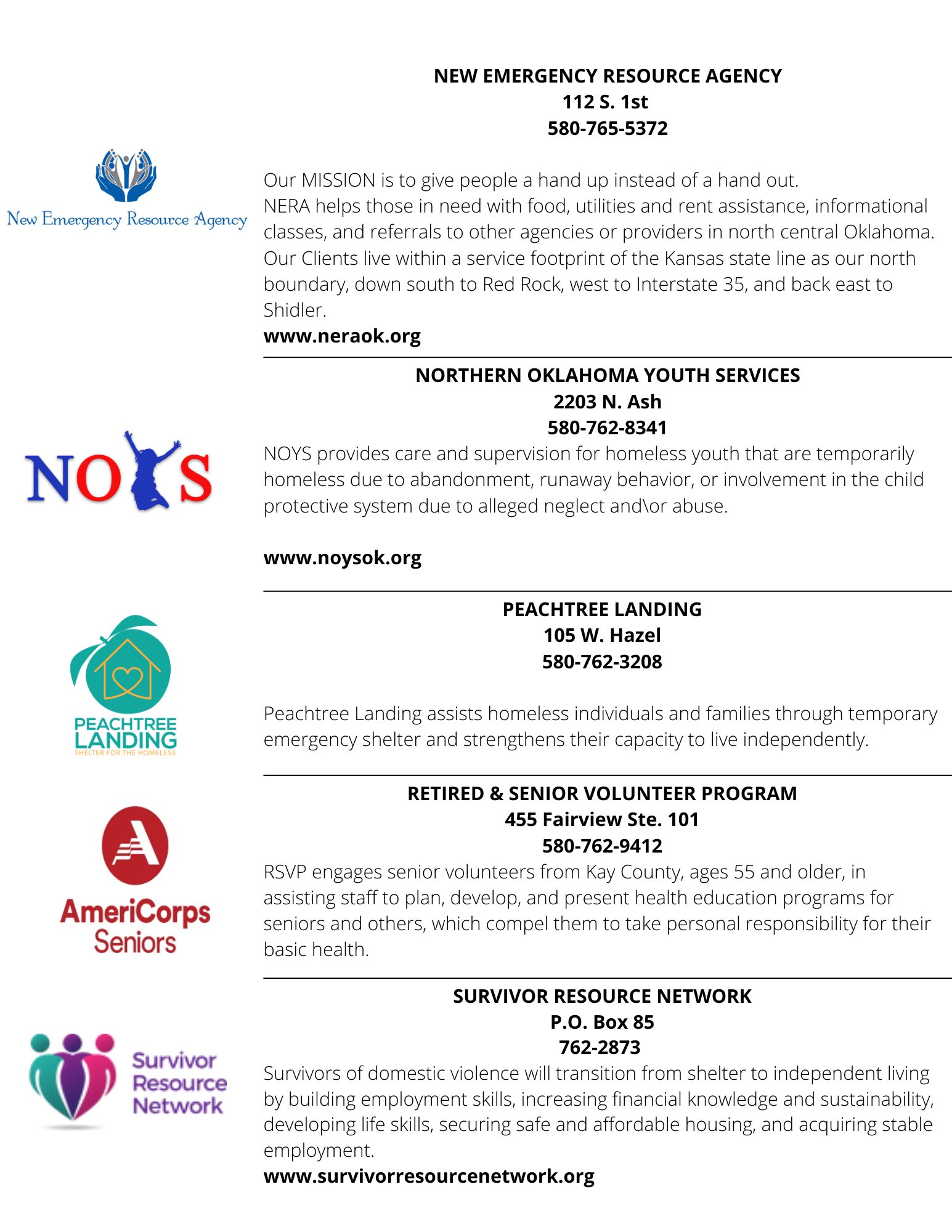 Partnering Agencies | United Way of North Central Oklahoma